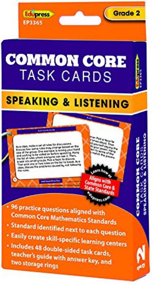 EP3365: Common Core Speaking & Listening Task Cards Grade 2 | Teaching ...